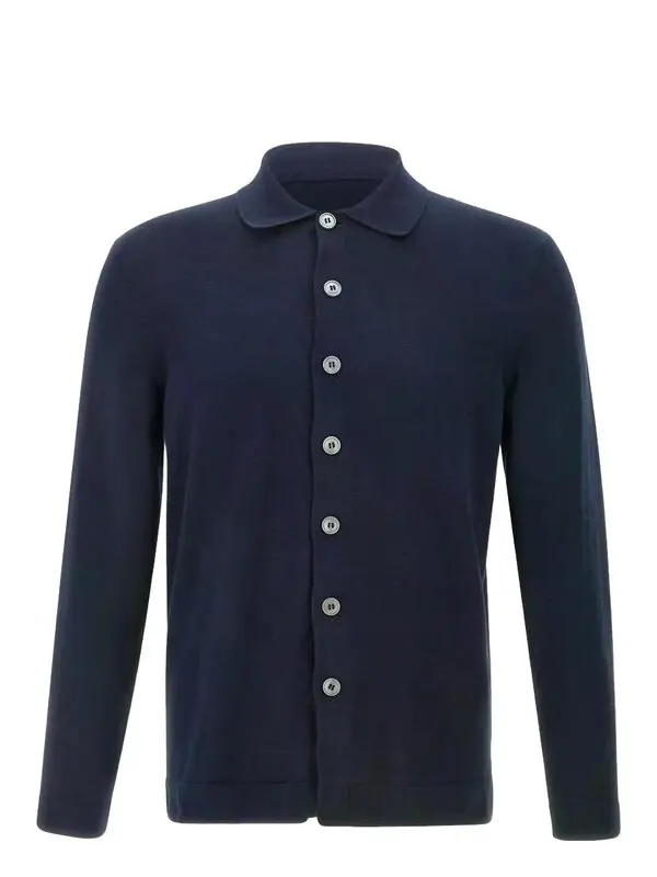 GRAN SASSO Buttoned Knitted Shirt - Blue