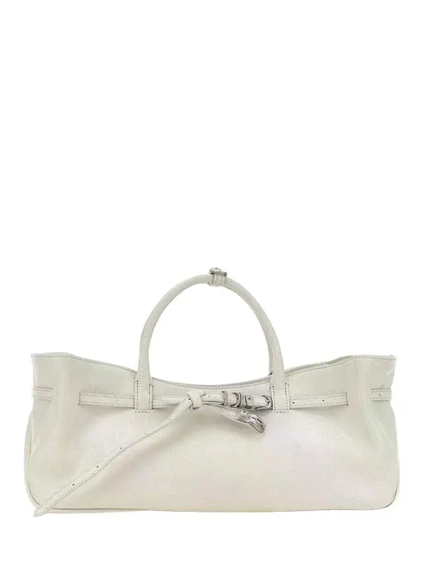 MARGESHERWOOD Grandma Cracked Effect Tote Bag - White