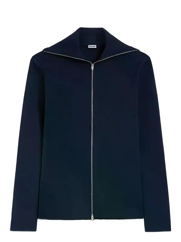 JIL SANDER Zip Technical Sweater - Blue