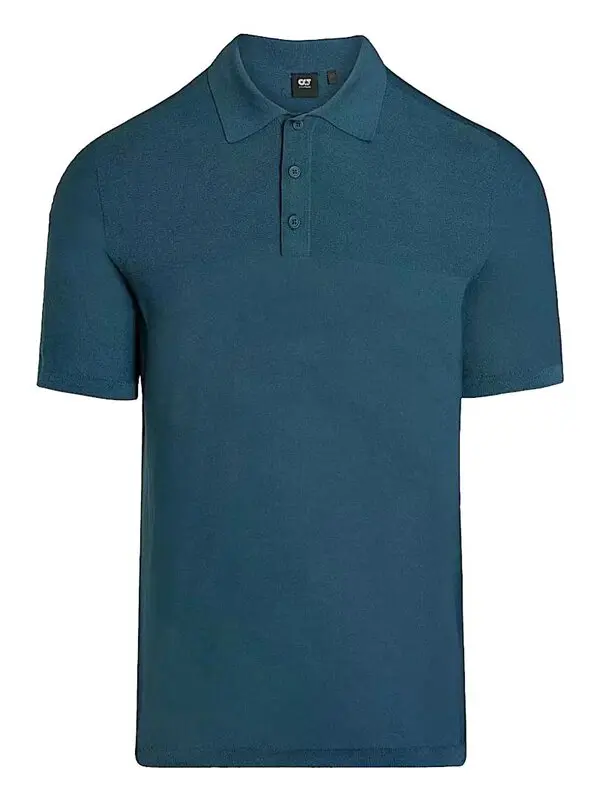 ALPHATAURI Fenzi Short-sleeve Polo Shirt - Blue