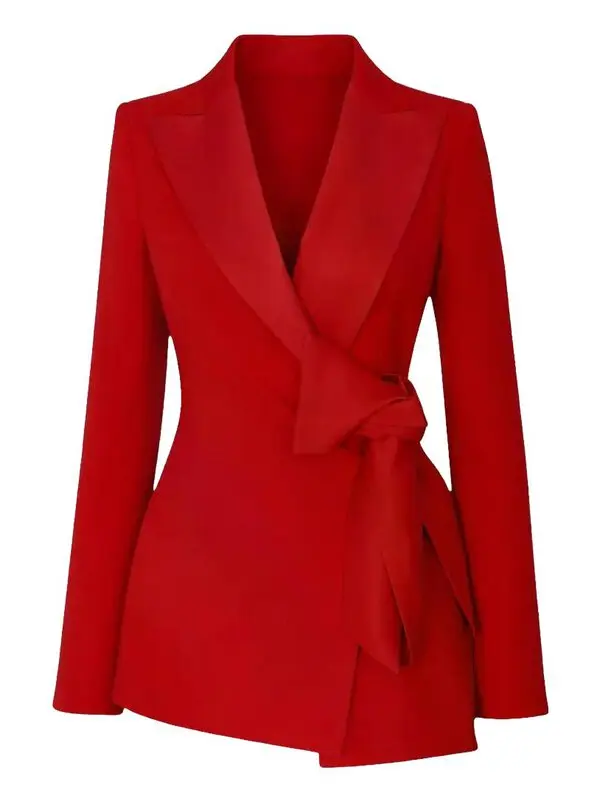 Marella Tailored Tie-front Jacket - Red