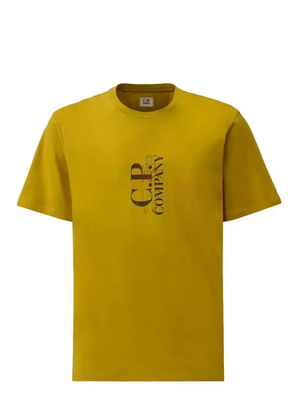 C.P. COMPANY 30/1 Jersey Short-sleeve Printed T-shirt - Yellow