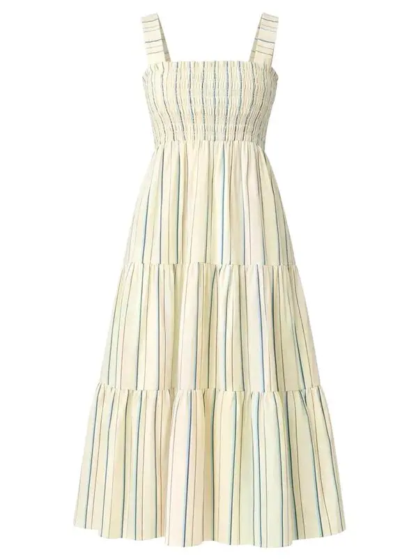 Seafolly Faithfull Striped Midi Dress - Neutrals