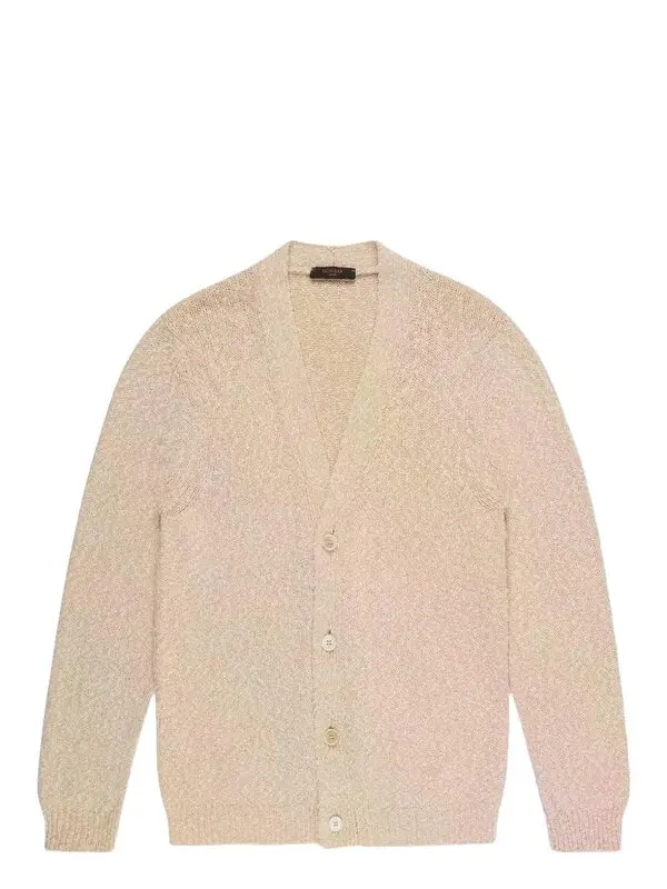 SLOWEAR V-neck Button Cardigan - Neutrals