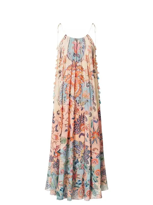 Farm Rio Maxi Floral Dress - Pink