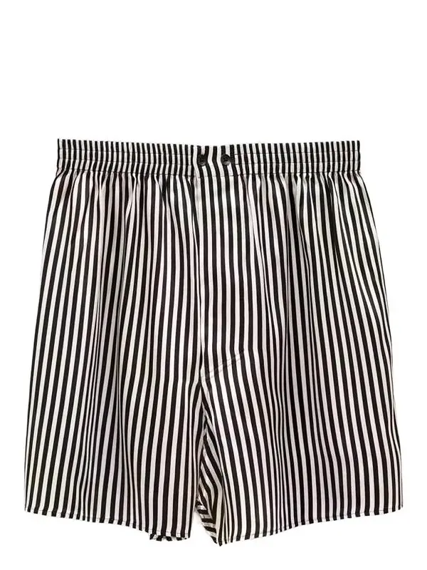 PETAR PETROV Striped Shorts - Black