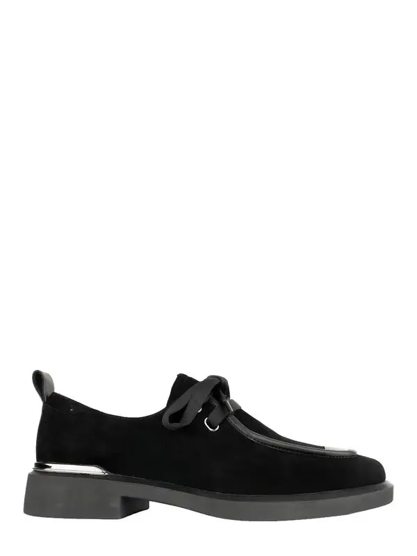 LINDA BAUMANN Lace-up Loafers - Black