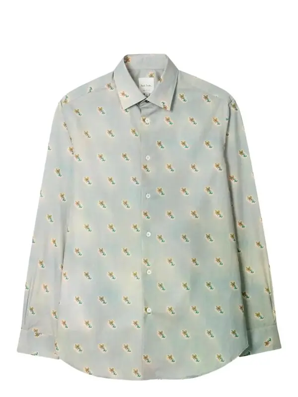 Paul Smith Ditsy Fruit Cotton Shirt - Blue
