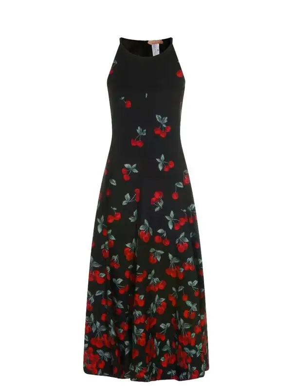TWINSET Cherry-print Midi Dress - Black