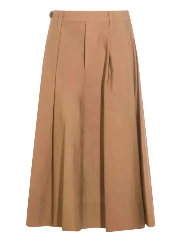 Brunello Cucinelli Pleated Midi Skirt - Neutrals