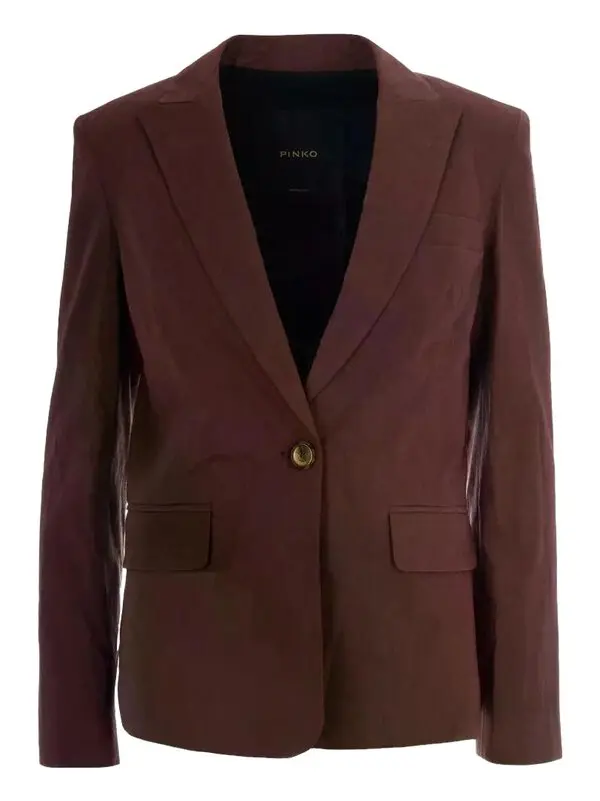 Pinko Button Blazer - Brown