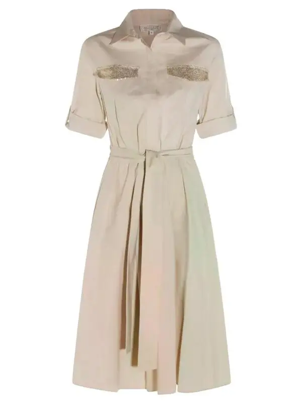 Antonelli Firenze Cotton Midi Dress - Neutrals