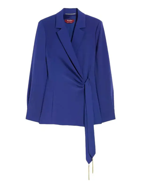 Max Mara Skipper Tie-detailed Jacket - Blue