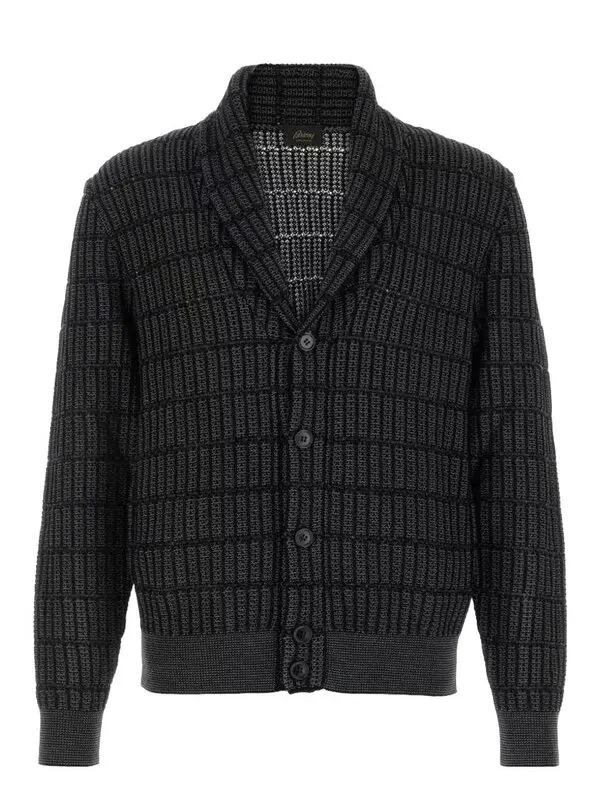 Brioni Button Cardigan - Black