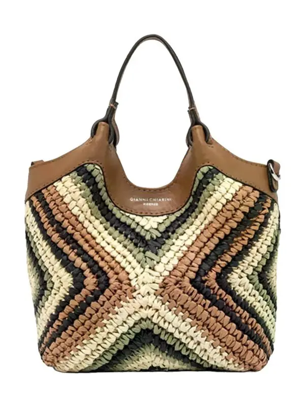 GIANNI CHIARINI Dua Woven Shoulder Bag - Brown