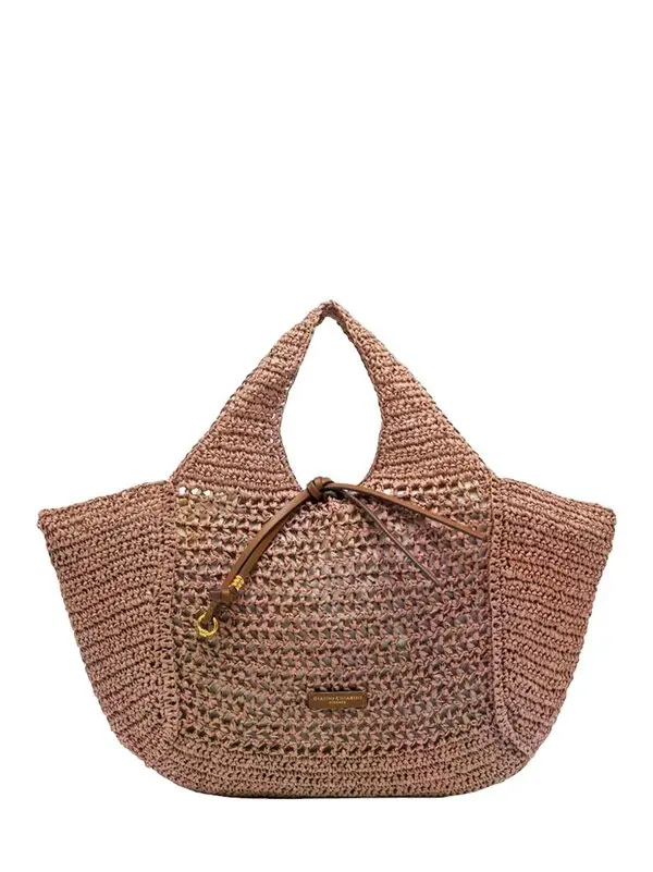 GIANNI CHIARINI Nefeli Woven Tote Bag - Brown