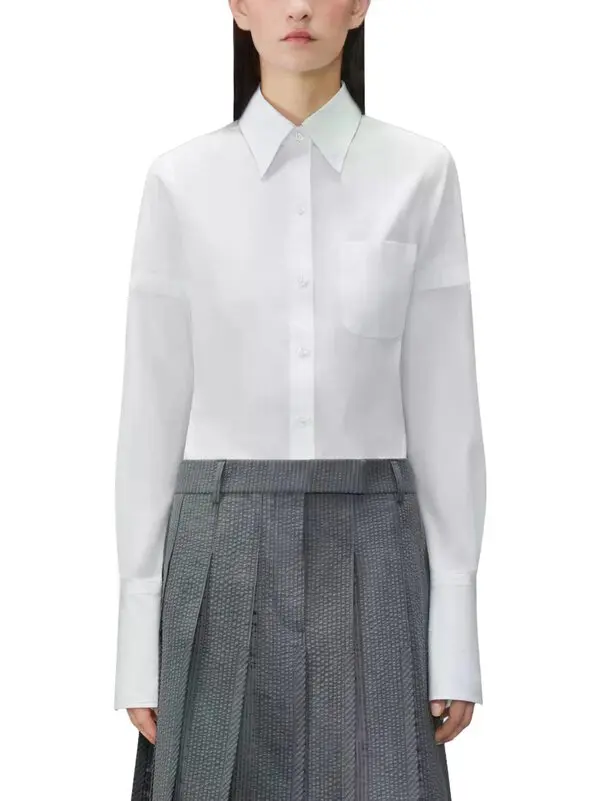 Thom Browne Button-down Shirt With Pocket - White