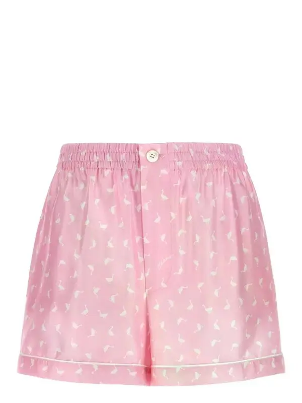 Moschino Printed Silk Shorts - Pink