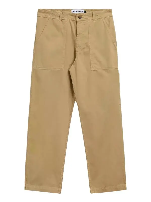 SEBAGO Milton Herringbone Trousers - Neutrals