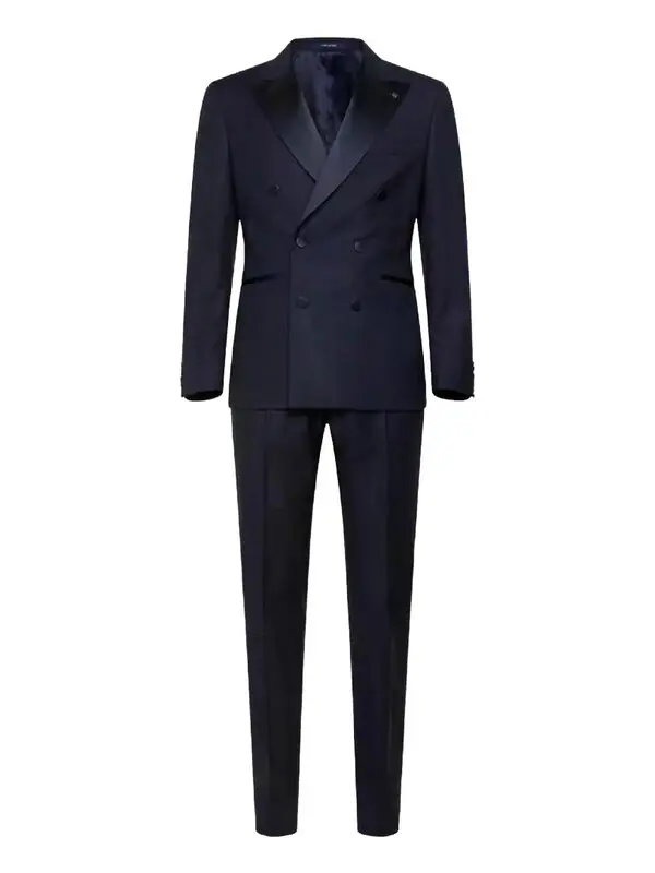 Tagliatore Double-breasted Peak-lapel Suits - Blue