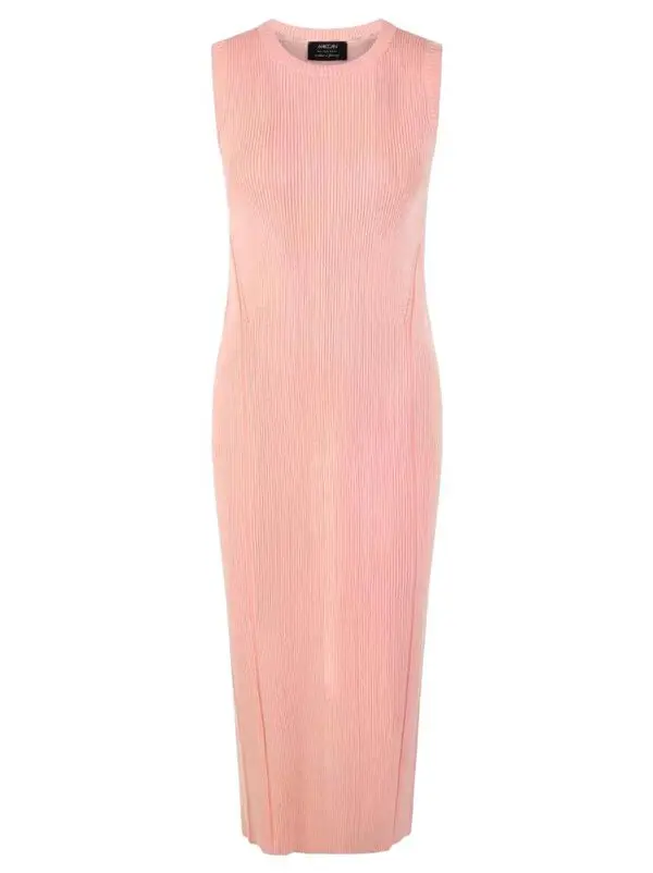 MARCCAIN Knitted Ribbed Midi Dress - Pink