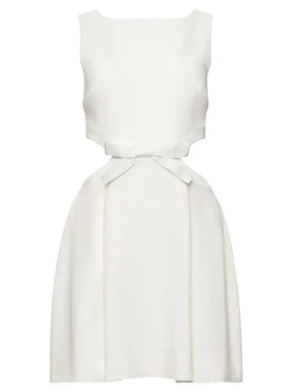 Cinq À Sept Cutout Bow Mini Dress - White