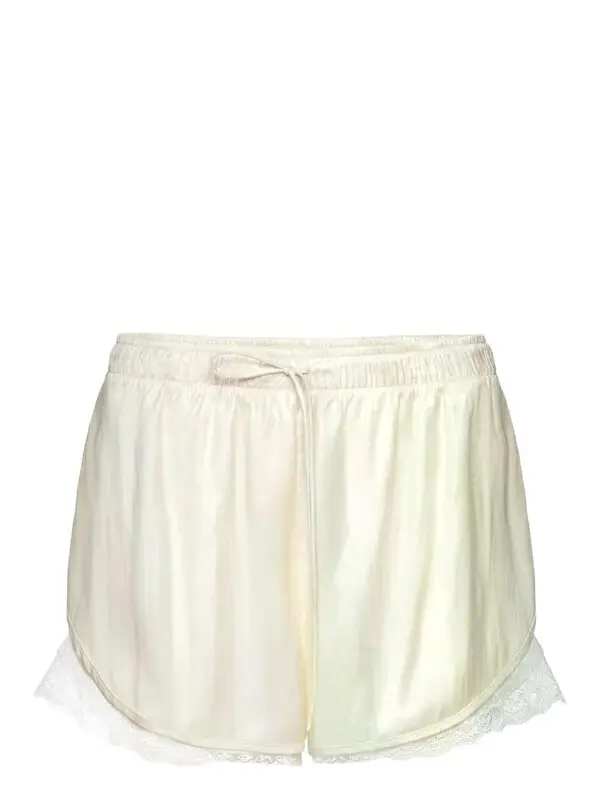 Magda Butrym Lace-trim Shorts - Neutrals