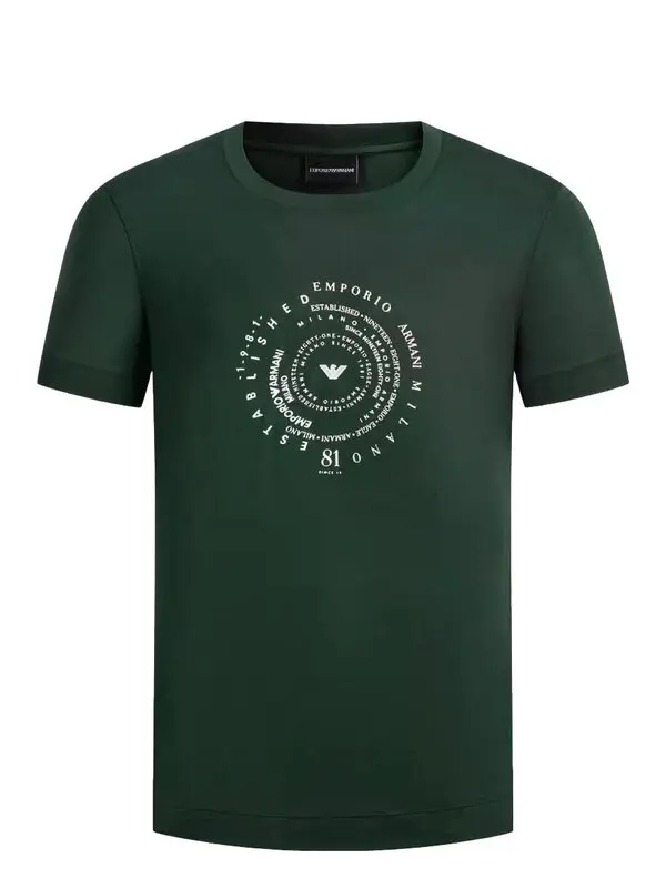 Emporio Armani Front-print T-shirt - Green