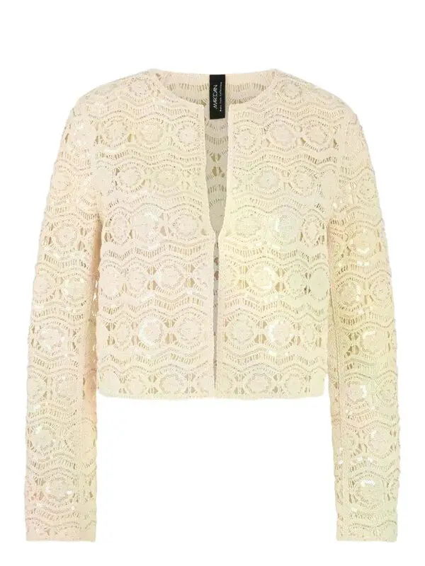 MARCCAIN Openwork Sequin Jacket - Neutrals
