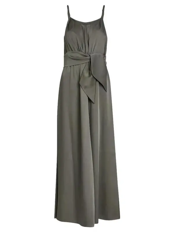 Emporio Armani Tie-waist Maxi Dress - Grey