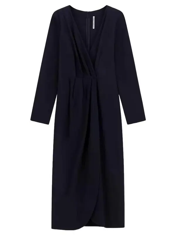 Liviana Conti V-neck Wrap Dress - Blue