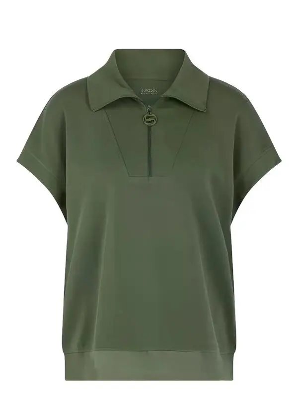 MARCCAIN Zip-up Polo Shirt - Green