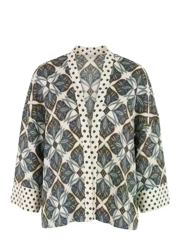 Marella Printed V-neck Shirt - Neutrals