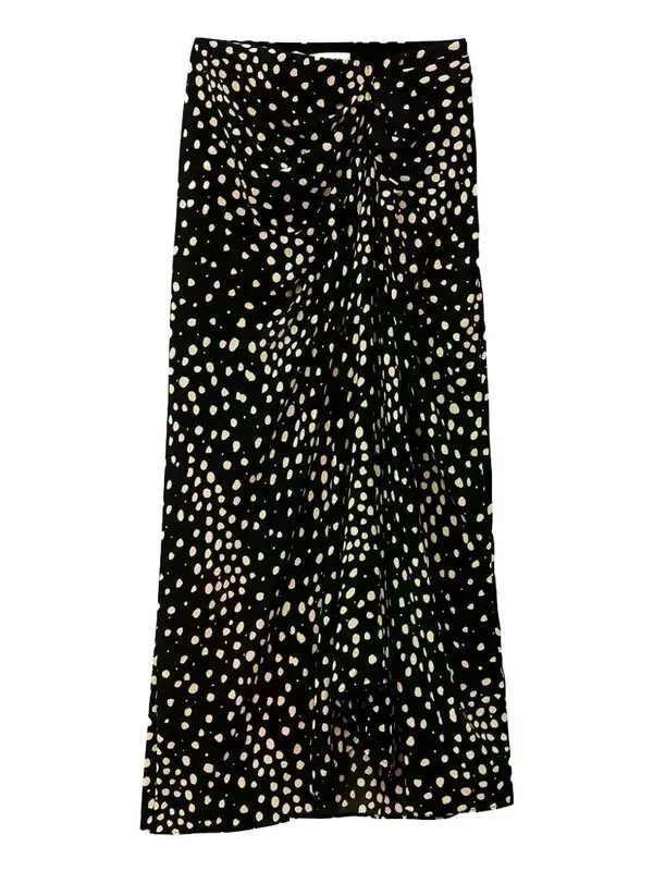 Ba&sh Dopera Polka-dot Midi Skirt - Black