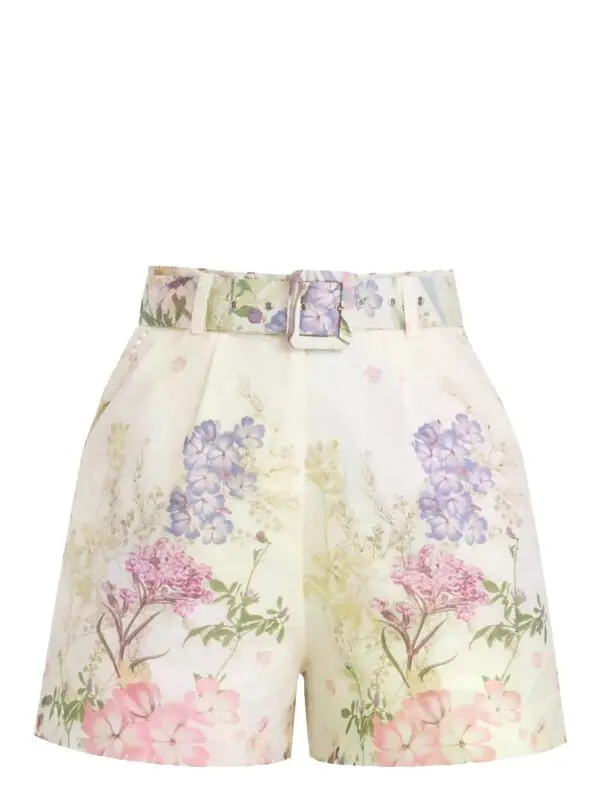 Charo Ruiz Ibiza Pansy Belted Shorts - Neutrals