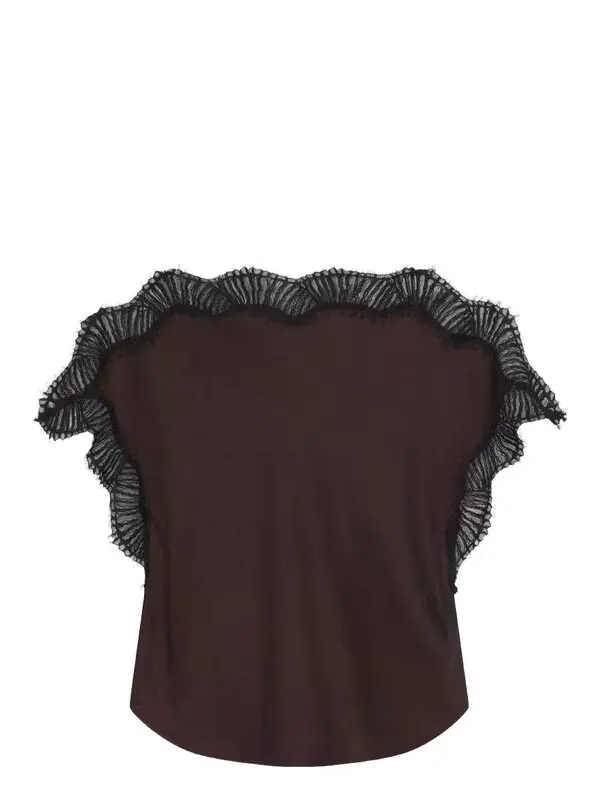 A.L.C. Lace-trimmed T-shirt - Brown