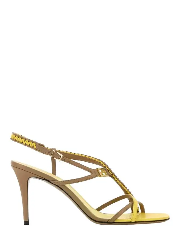 Fendi Ffold Two-tone Leather Sandals - Neutrals