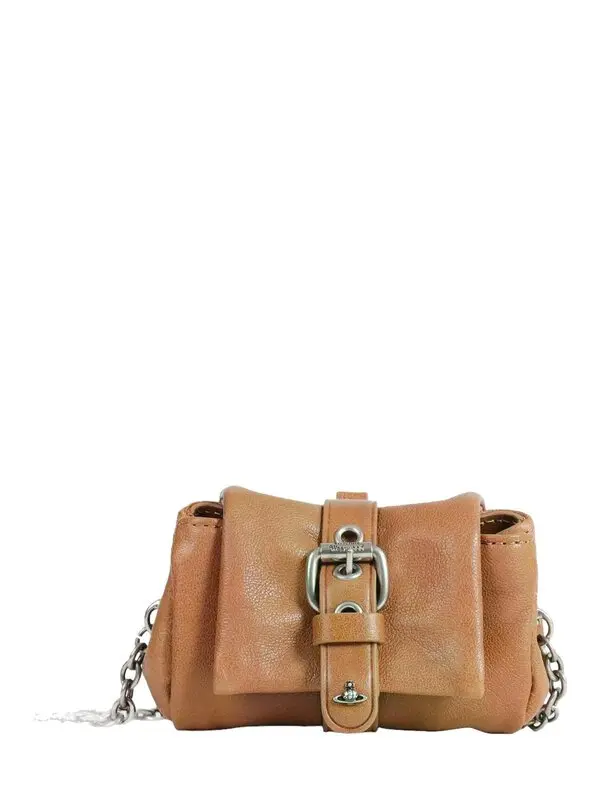 VIVIENNE WESTWOOD Hazel Buckle Chain Crossbody Bag - Brown