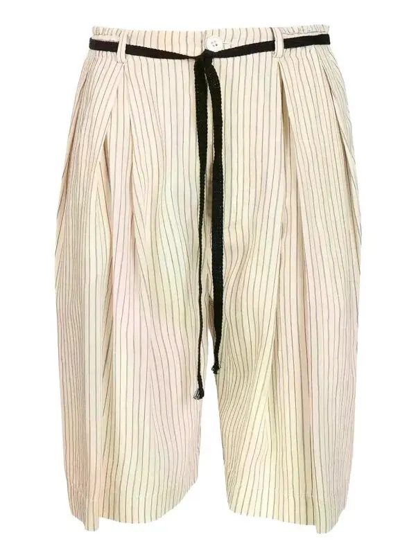 Barena Venezia Striped Belted Shorts - Neutrals