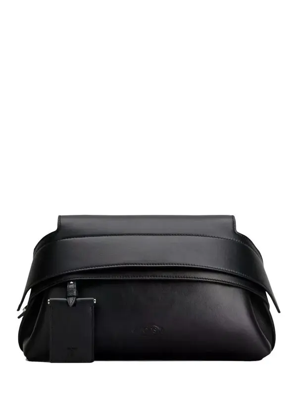 TOD'S Wave Flap Shoulder Bag - Black
