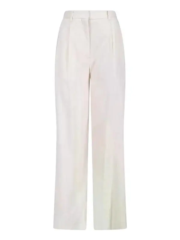 LARDINI Pleated Trousers - White