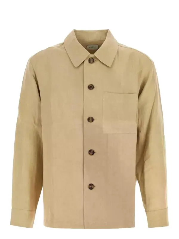 Le Kasha Button Linen Overshirt - Neutrals