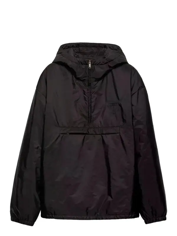 Prada Triangle-logo Hooded Jacket - Black