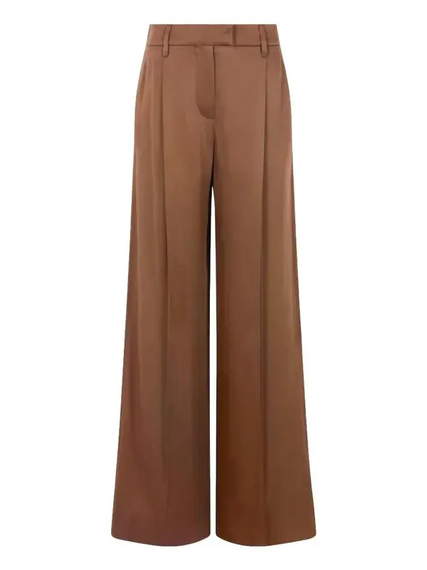Brunello Cucinelli Pleated Wide-leg Trousers - Brown