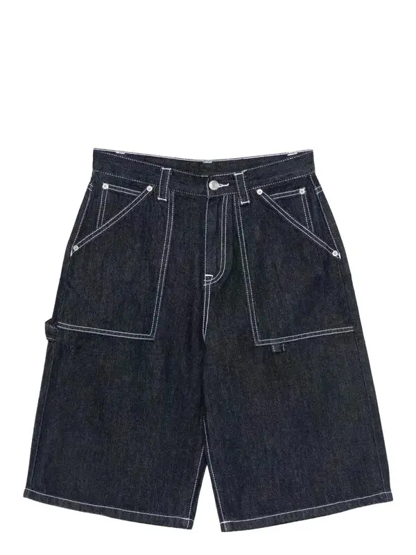 WRSTBHVR Contrast-stitch Denim Shorts - Blue