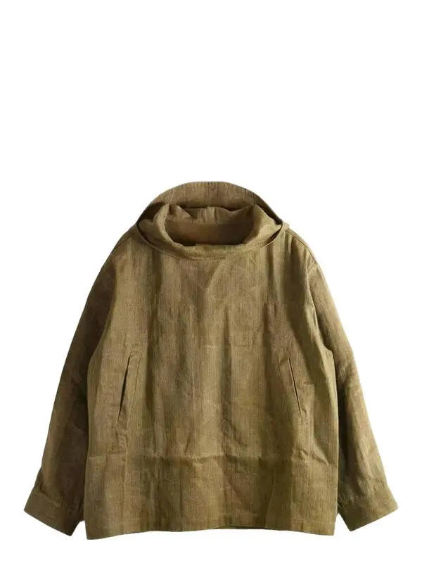 UMA WANG Justo Hooded Jacket - Brown