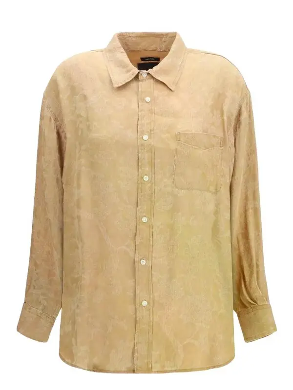R13 Boyfriend Button-up Shirt - Orange