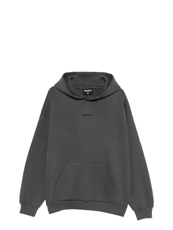 WRSTBHVR Hooded Pinstripe Sweatshirt - Grey