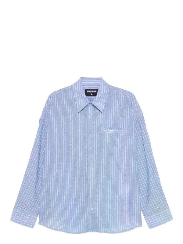 WRSTBHVR Striped Pocket Shirt - Blue