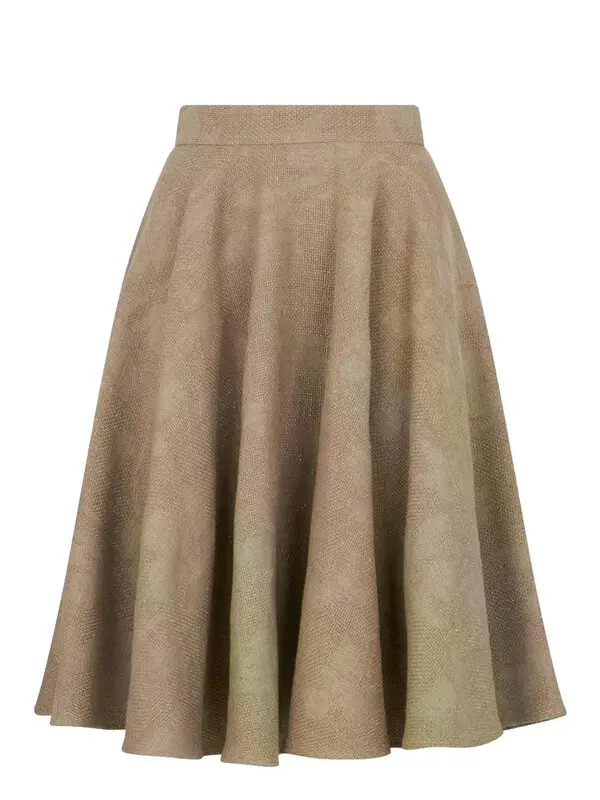KRISTINA TI A-line Printed Skirt - Neutrals